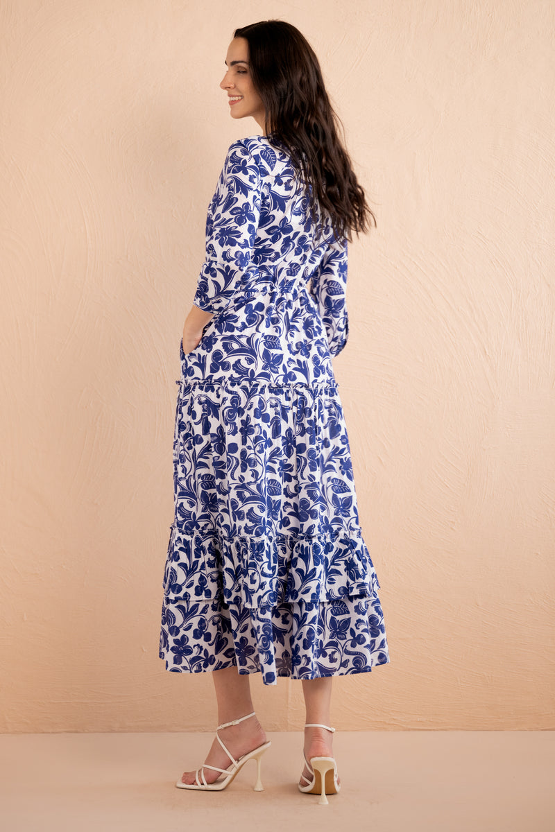 Bazaar Dress Gaia Cobalt – Banjanan