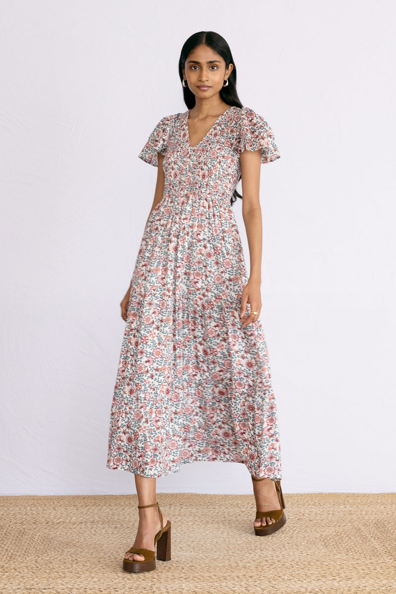 Ira Dress Java Vine Wine – Banjanan